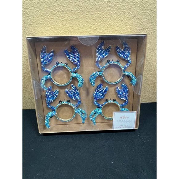 Coastal Collection | Dining | Coastal Collection Napkin Rings Blue ...